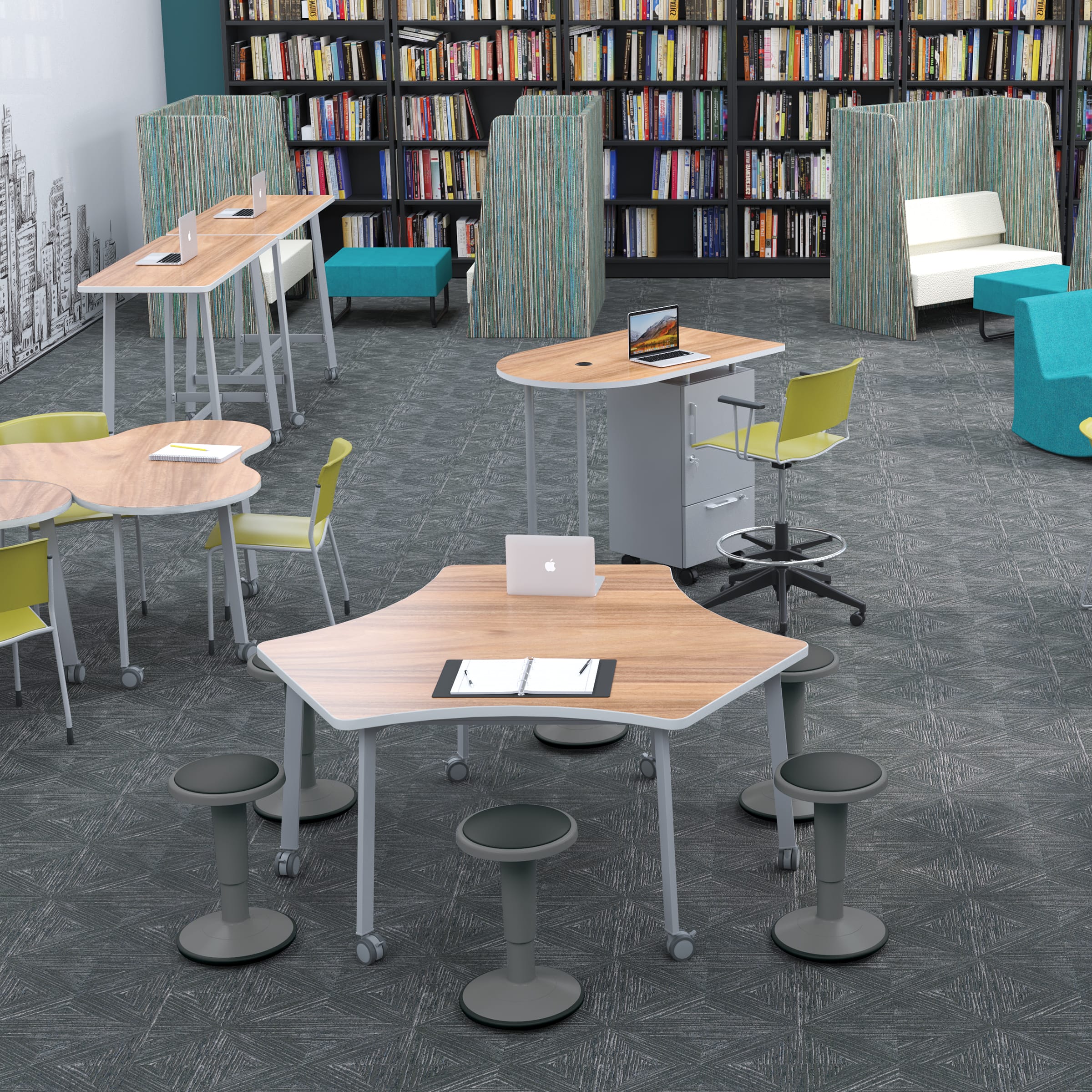 Akt Wavy Trapezoid Table | MooreCo
