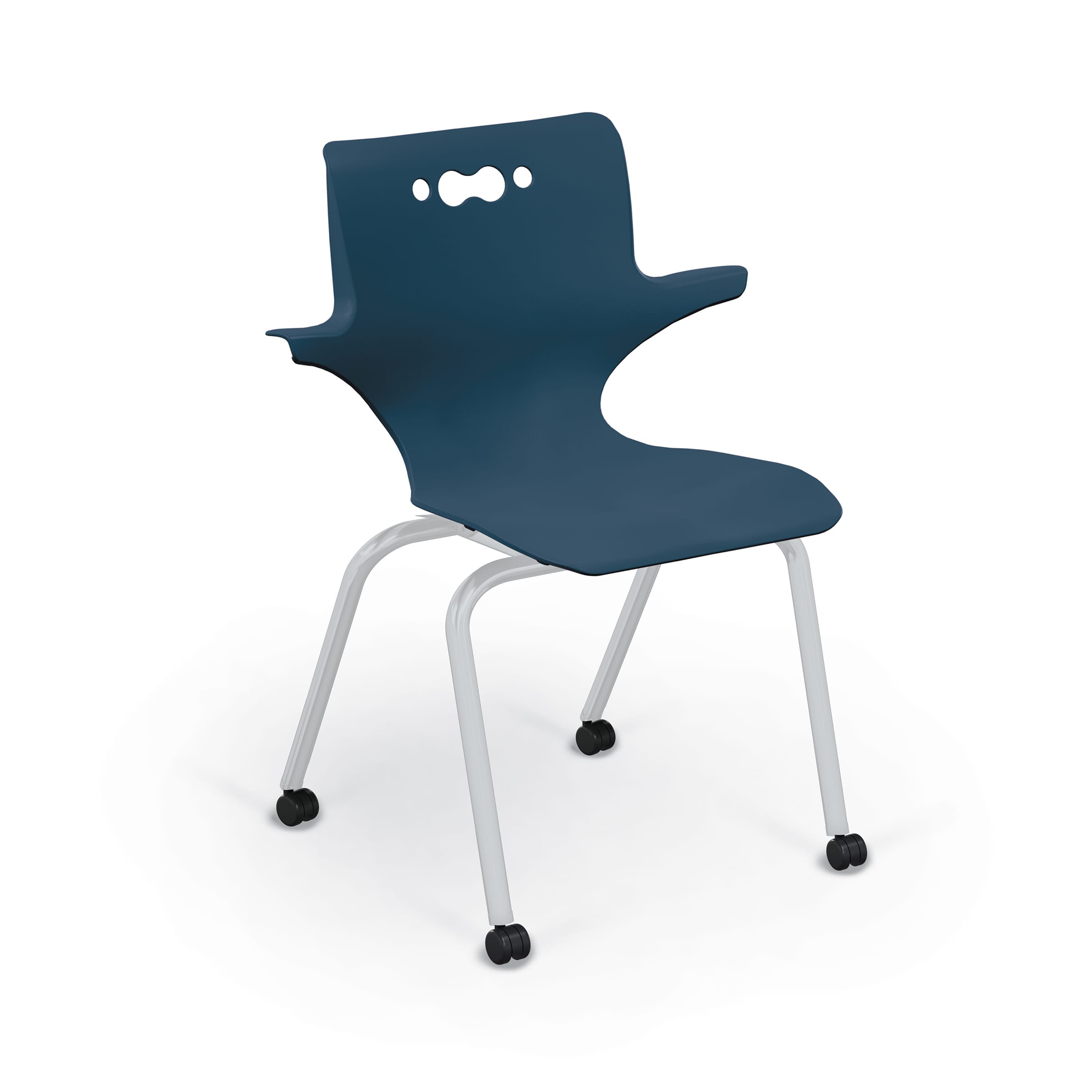 Hierarchy 4-Leg Caster Chair with Arms | MooreCo