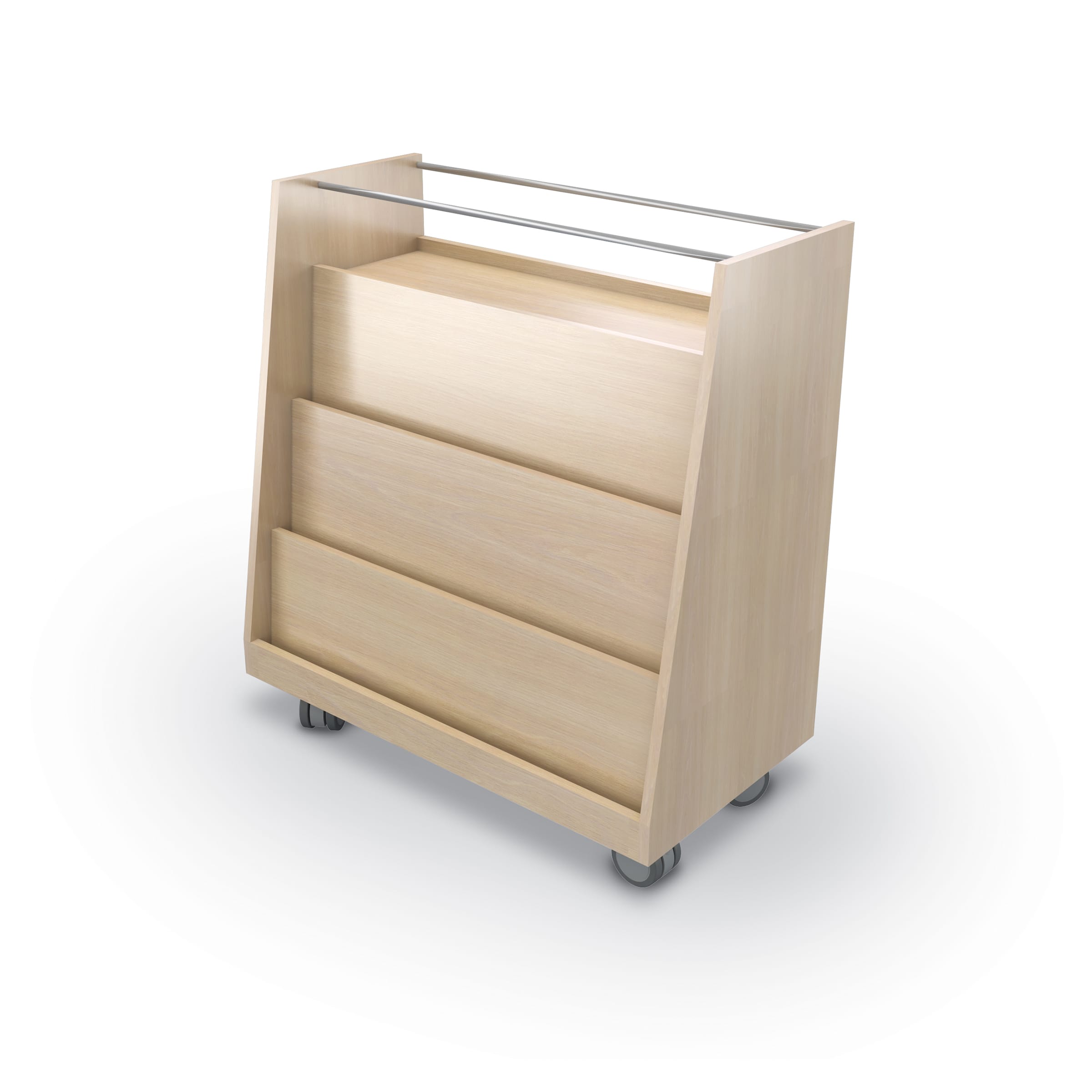 Porto Mobile Angled Book Cart | MooreCo