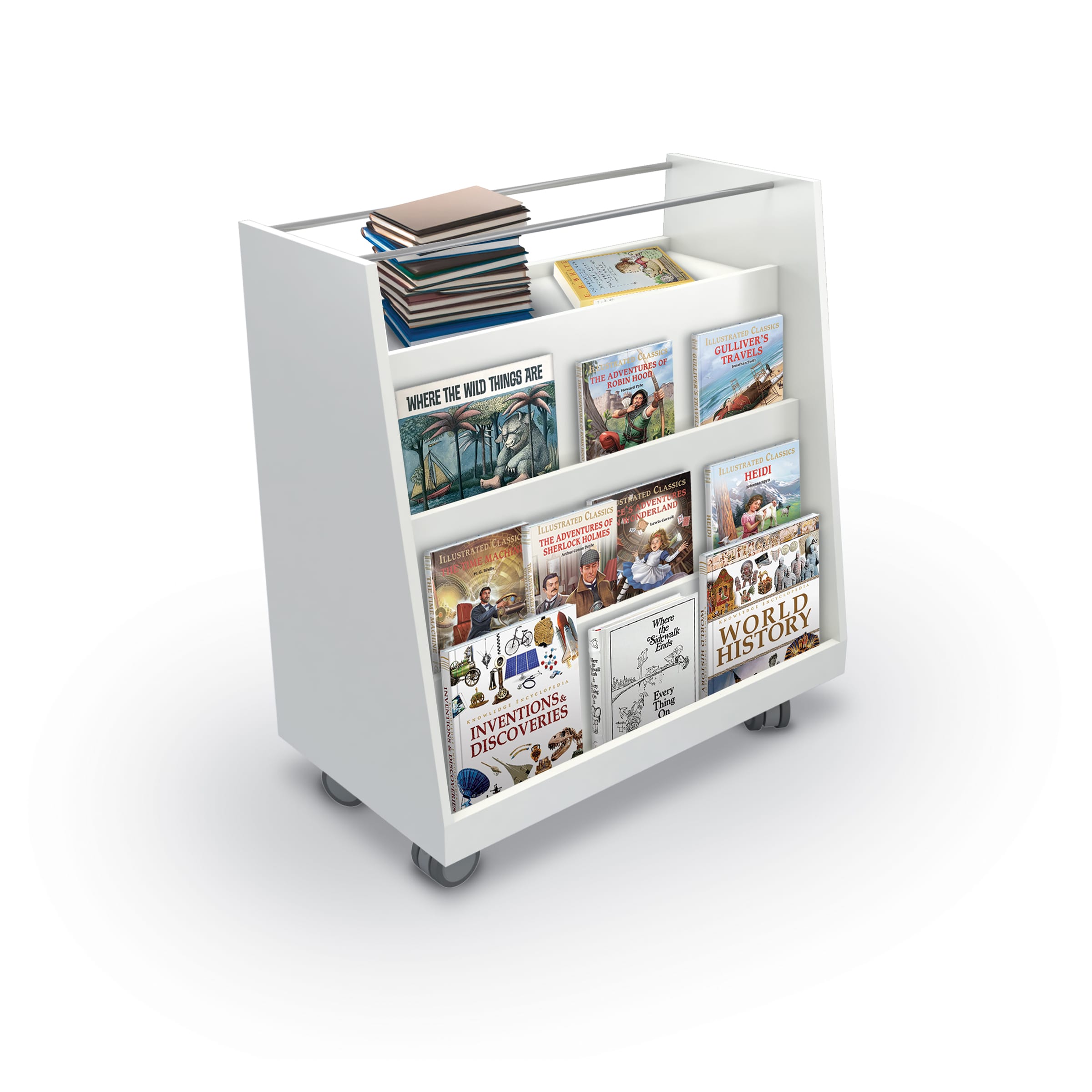 Porto Mobile Angled Book Cart | MooreCo